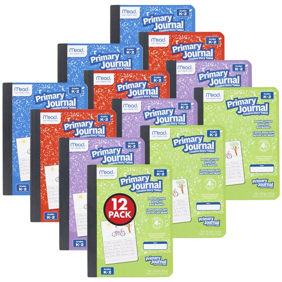 Mead® Primary Journal, Half Page Ruled, Grades K-2, 7 1/2" x 9 3/4 ...