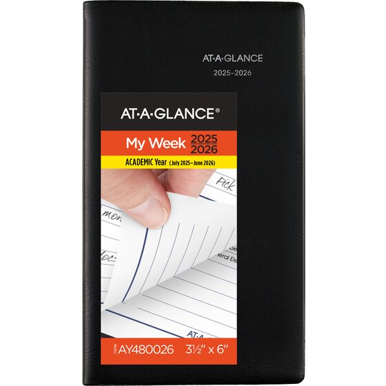 AT-A-GLANCE® DayMinder® Academic 2025-2026 Weekly Planner, Black ... AT-A-GLANCE® DayMinder® Academic 2025-2026 Weekly Planner, Black ...