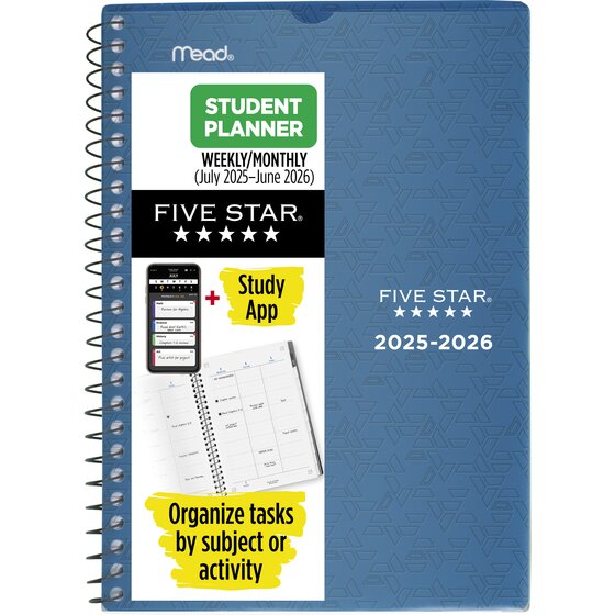 Five Star® Customizable Academic Weekly Monthly Student Planners, Plus ...