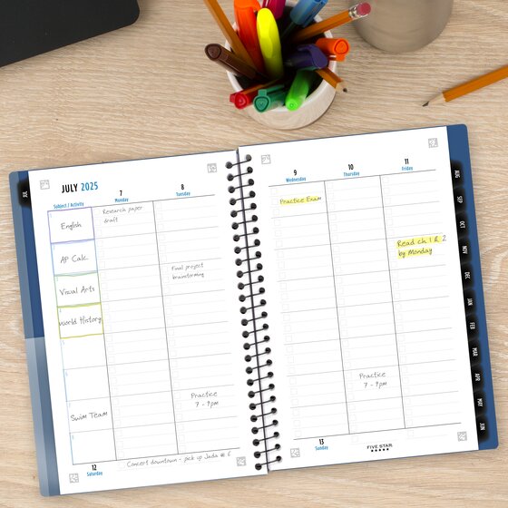 Five Star® Customizable Academic Weekly Monthly Student Planners, Plus ...