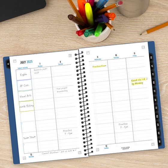 Five Star® Advance® Academic Weekly Monthly Student Planners, Plus ...