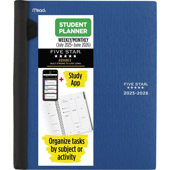 Five Star® Advance® Academic Weekly Monthly Student Planners, Plus ...