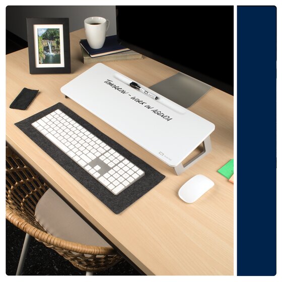 Quartet® Painted Steel Dry-Erase Desktop Computer Pad, 21" x 7 3/4 ...