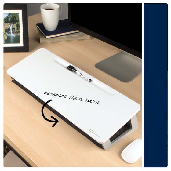 Quartet® Painted Steel Dry-Erase Desktop Computer Pad, 21" x 7 3/4 ...