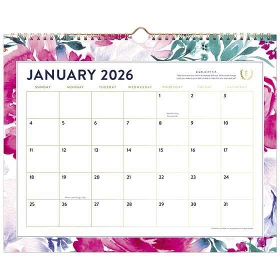 Simplified by Emily Ley for AT-A-GLANCE® 2026 Monthly Wall Calendar ...