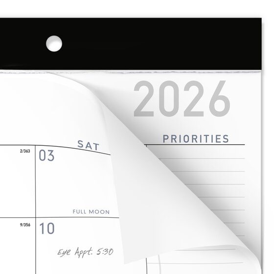 AT-A-GLANCE® Contemporary 2026 Monthly Desk Pad Calendar, Compact, 18 ...