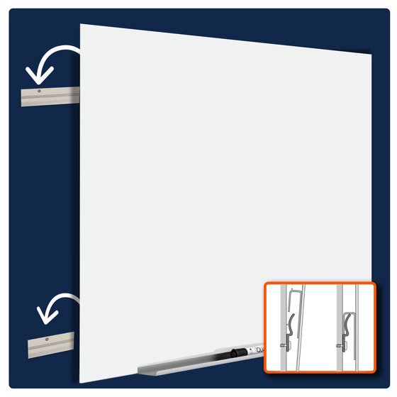 Quartet® InvisaMount® Anti-Glare Magnetic Glass Dry-Erase Boards ...
