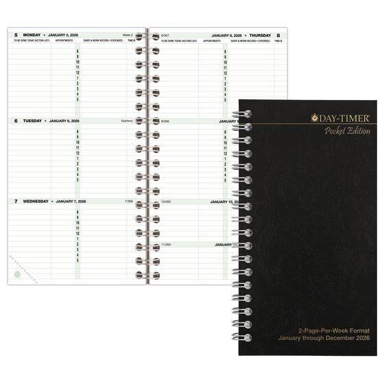 Day-Timer® January 2026 – December 2026 Two Page Per Week Planner ...