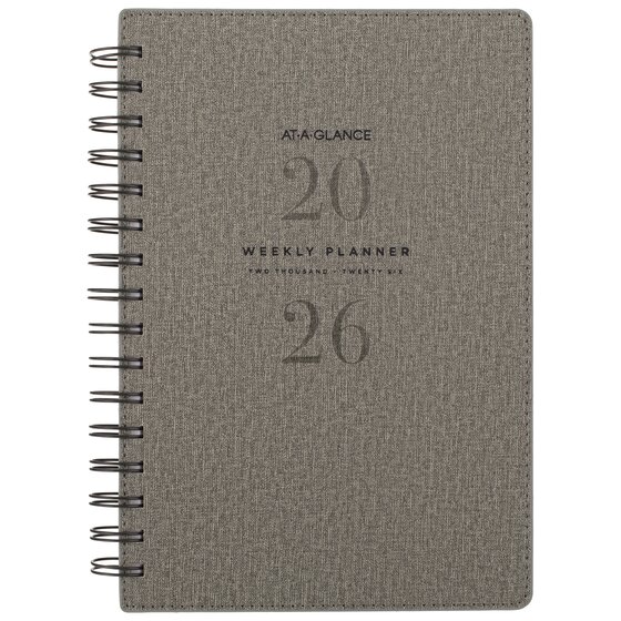 AT-A-GLANCE® Signature Collection 2026 Weekly Monthly Planner, Gray ...