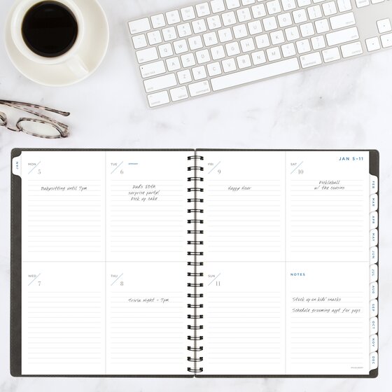 AT-A-GLANCE® Signature 2026 Weekly Monthly Planner, Gray, Large, 8 1/2 ...