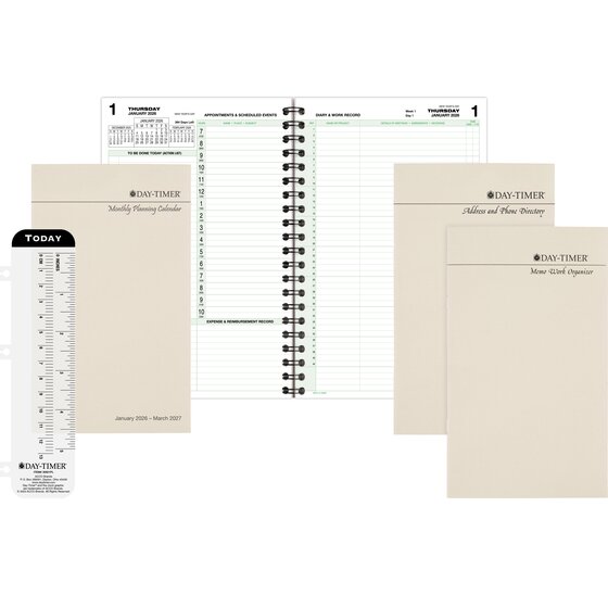 Day-Timer® January 2026 – December 2026 Two Page Per Day Reference ...