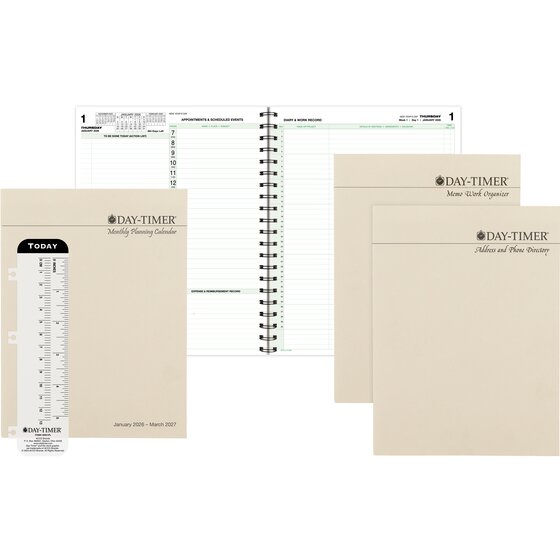 Day-Timer® January 2026 – December 2026 Two Page Per Day Reference ...