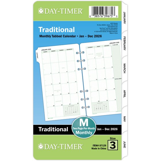 Day-Timer® Classic January 2026 – December 2026 Two Page Per Month ...
