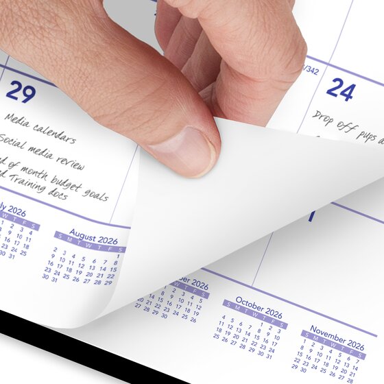 AT-A-GLANCE® 2026 Monthly Desk Wall Calendar with Jacket, Small, 11" x ...