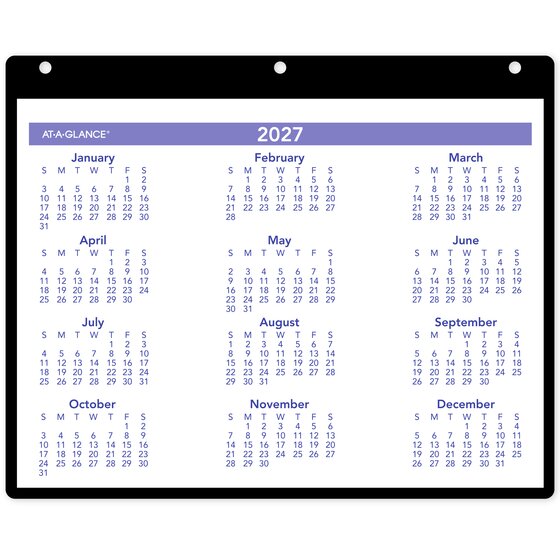 AT-A-GLANCE® 2026 Monthly Desk Wall Calendar with Jacket, Small, 11" x ...