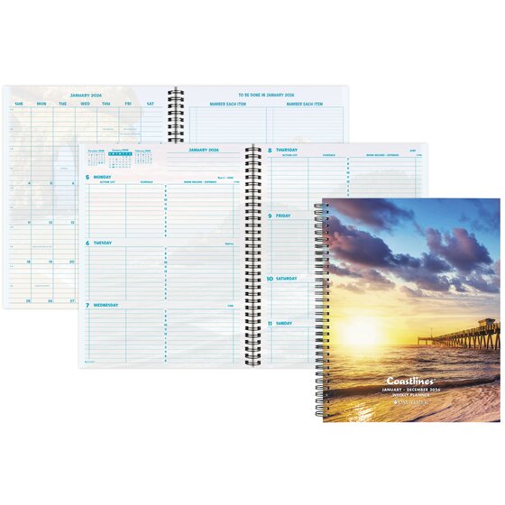 Day-Timer® Coastlines® January 2026 – December 2026 Two Page Per Week ...