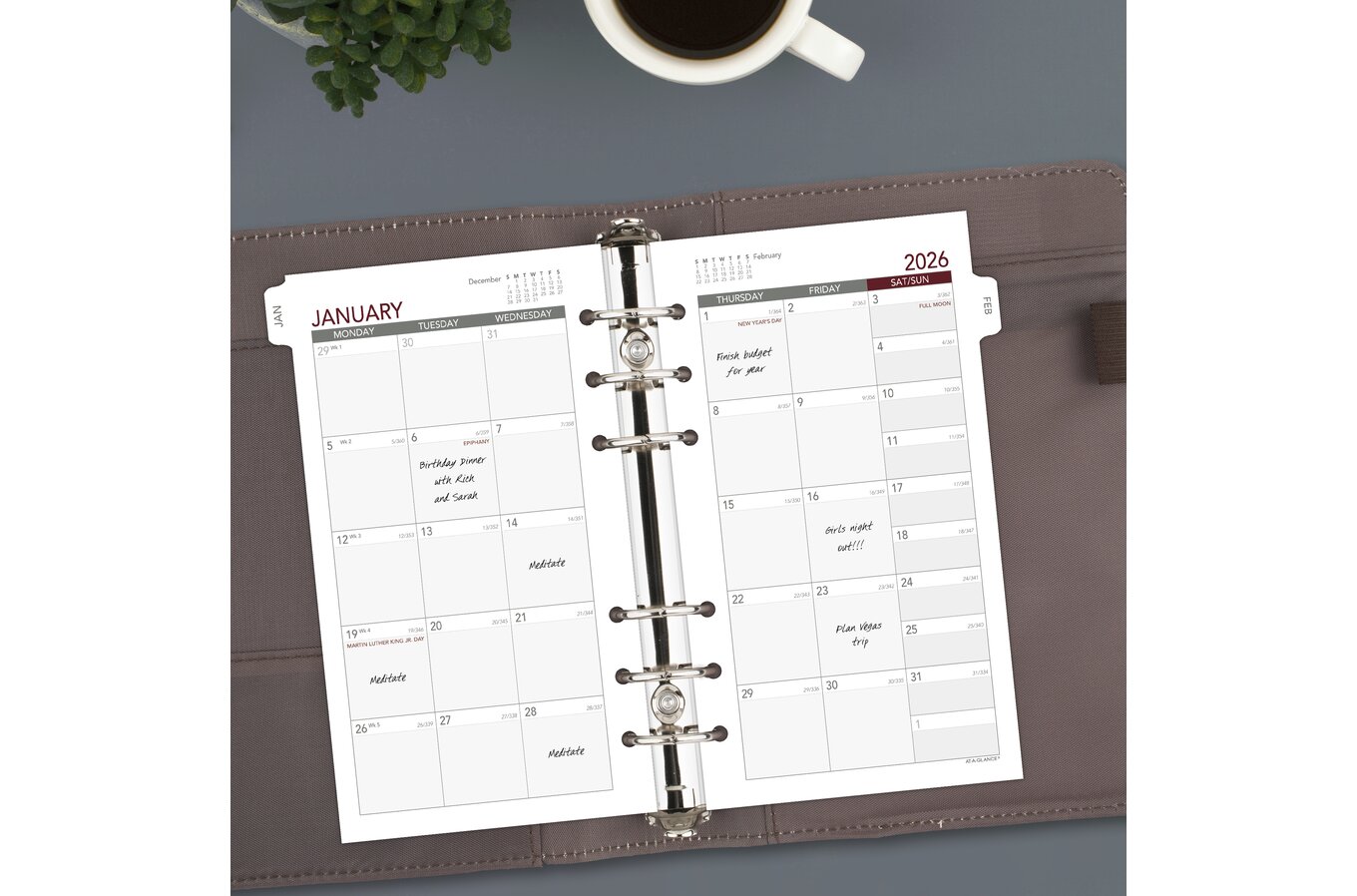 AT-A-GLANCE 2026 Planner Refill, Weekly & Monthly, 3.75" X 6.75", Size ...