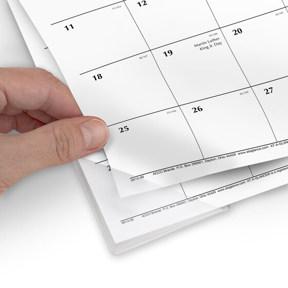 AT-A-GLANCE® 2026 Monthly Desk Pad Calendar, Compact, 17 3/4" x 11 ...