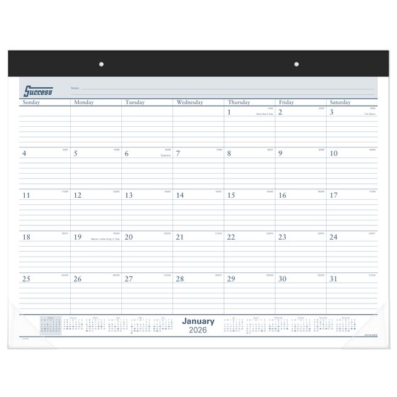 AT-A-GLANCE® 2026 Ruled Monthly Desk Pad Calendar, Standard, 21 3/4" x ...