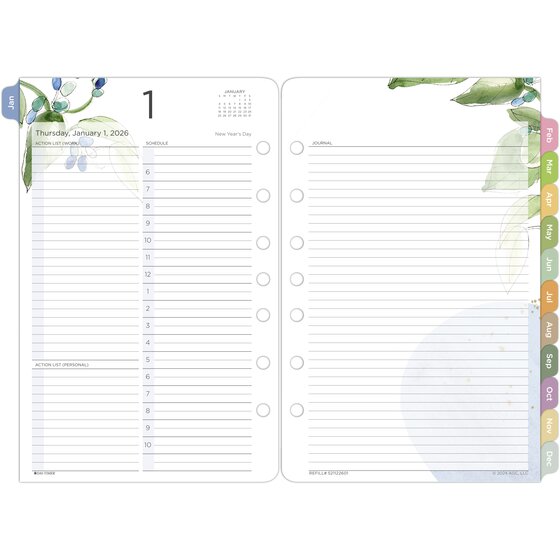 Day-Timer® Kathy Davis® January 2026 – December 2026 Two Page Per Day ...