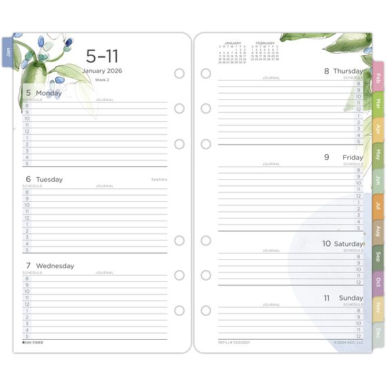 Day-Timer® Kathy Davis® January 2026 – December 2026 Two Page Per Week Appointment Book Planner ...