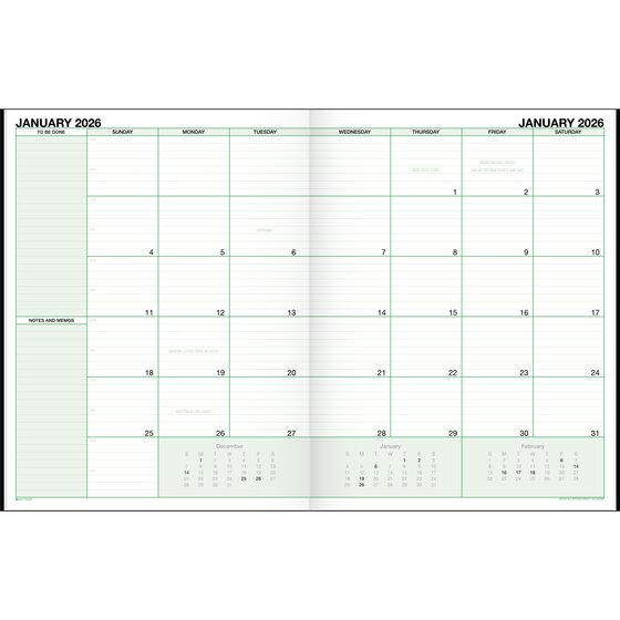 Day-Timer® 2026 Monthly Planner Notebook, Black, Large, 8 1/2" x 11 ...