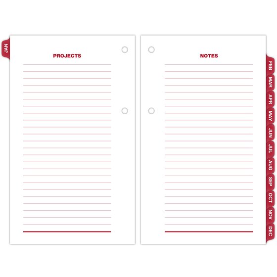 AT-A-GLANCE® 2026 Daily Loose-Leaf Desk Calendar Refill with Monthly ...