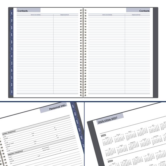 AT-A-GLANCE® DayMinder® 2026 Monthly Planner, Gray, Large, 8 1/2" x 11 ...