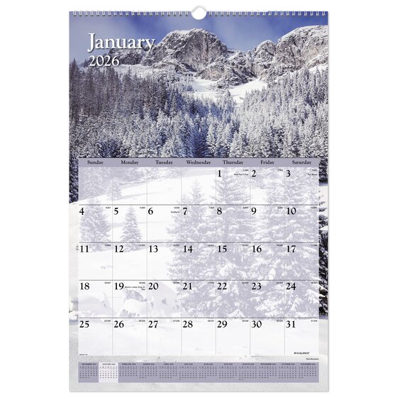 AT-A-GLANCE® 2026 Scenic Monthly Wall Calendar, Large, 15 1/2" x 22 3/4 ...