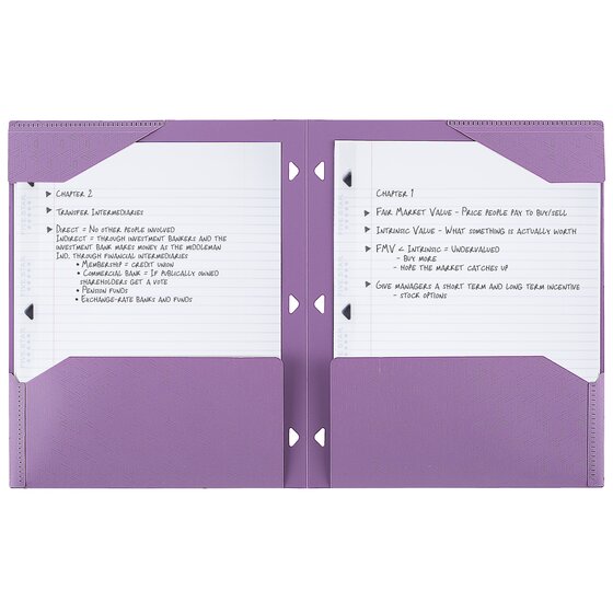 Five Star 2-Pocket Stay-Put Plastic Folder, Amethyst Purple | Hot Deals ...