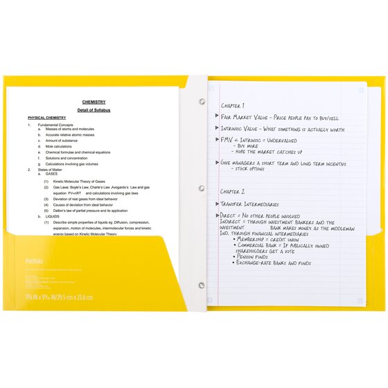 Five Star Pocket and Prong Paper Folder, Harvest Yellow | Hot Deals ...