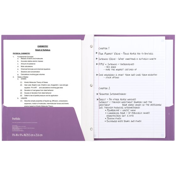 Five Star Pocket and Prong Paper Folder, Amethyst Purple | Hot Deals | Mead