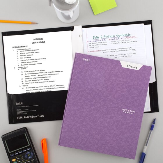 Five Star Pocket and Prong Paper Folder, Amethyst Purple | Hot Deals | Mead