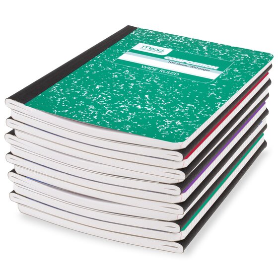 Mead® Square Deal® Color Composition Book, Wide Ruled, 100 Sheets, 7 1/ ...