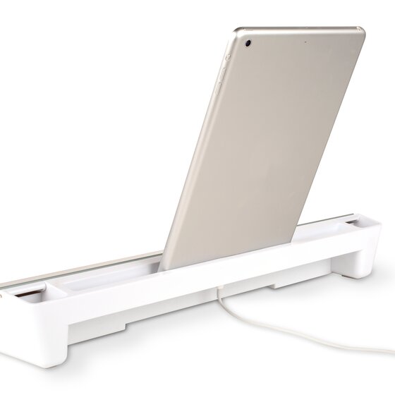 Quartet® Flip-Top Glass Dry-Erase Desktop Pad, 18" x 6", White Surface ...