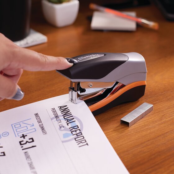 Swingline® Optima® 40 Compact Stapler, Reduced Effort, 40 Sheets, Black ...