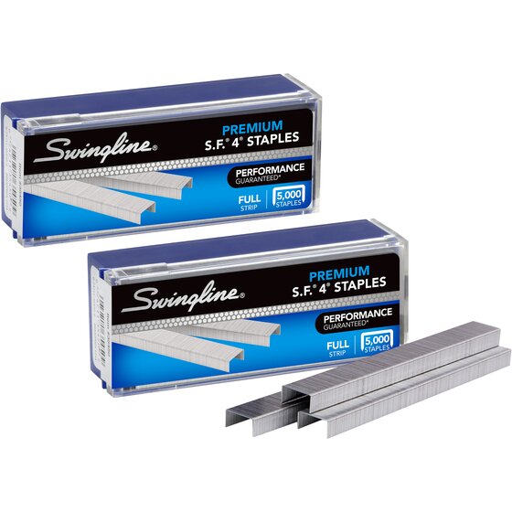 Swingline® S.F.® 4® Premium Staples, 1/4" Length, 210 Per Strip, 5,000 ...