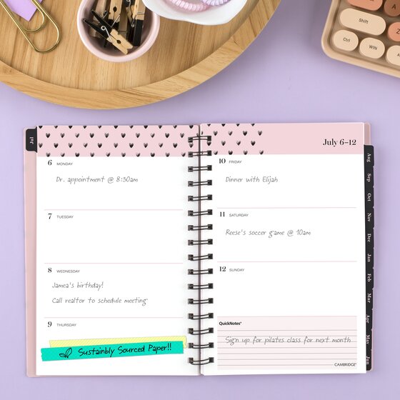 Mead Cambridge® Cherish Academic Weekly Monthly Planners | Planners ...