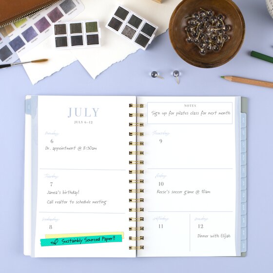 Leah Bisch™ for Mead Cambridge® Peony Field Academic Weekly Monthly ...