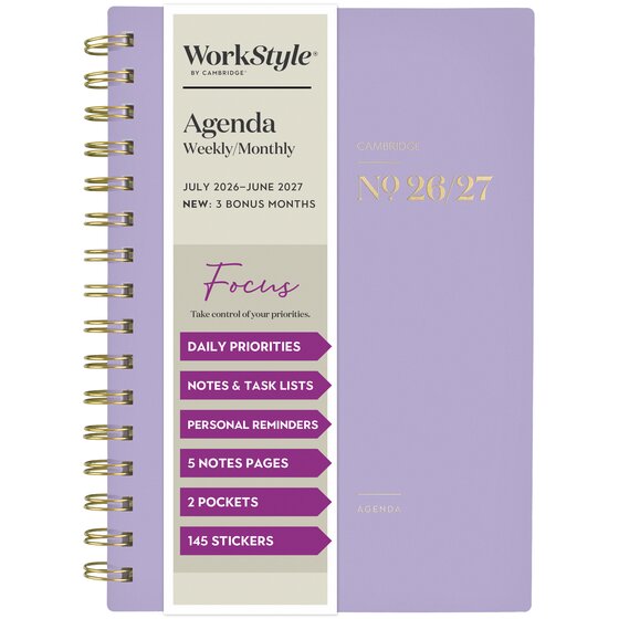 Cambridge® WorkStyle® Focus Academic Weekly Monthly Planners | Planners ...