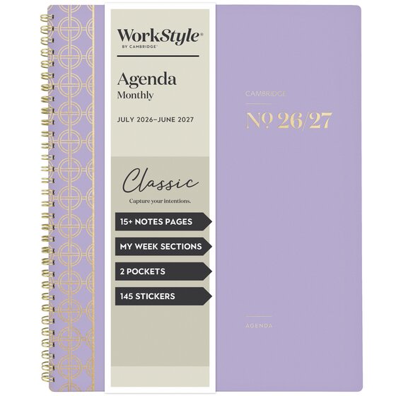 Mead Cambridge® WorkStyle® Classic Academic 2026-2027 Monthly Planner ...