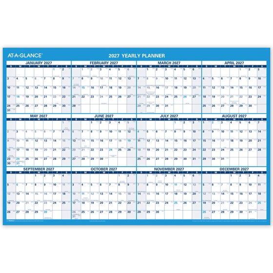AT-A-GLANCE® Horizontal Reversible Erasable Academic and Regular Year ...