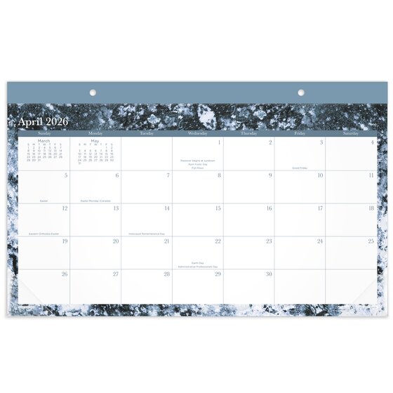 Mead® Terra Academic 2026-2027 Monthly Desk Pad Calendar, Compact, 11 ...