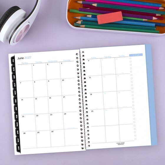 Five Star® Cloud Nine Academic Weekly Monthly Student Planners Plus ...