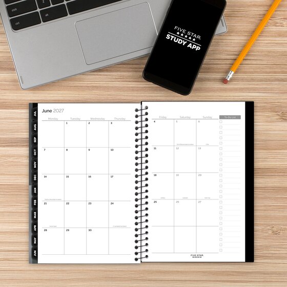 Five Star® Customizable Academic Weekly Monthly Student Planner Plus ...