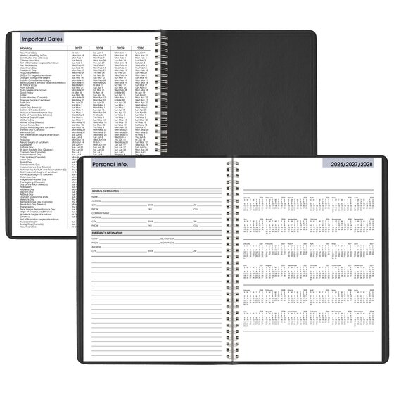 AT-A-GLANCE® DayMinder® 2027 Weekly Appointment Book Planner, Black ...