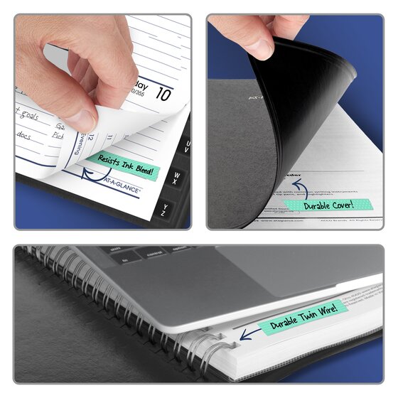 AT-A-GLANCE® DayMinder® 2027 Weekly Appointment Book Planner, Black ...