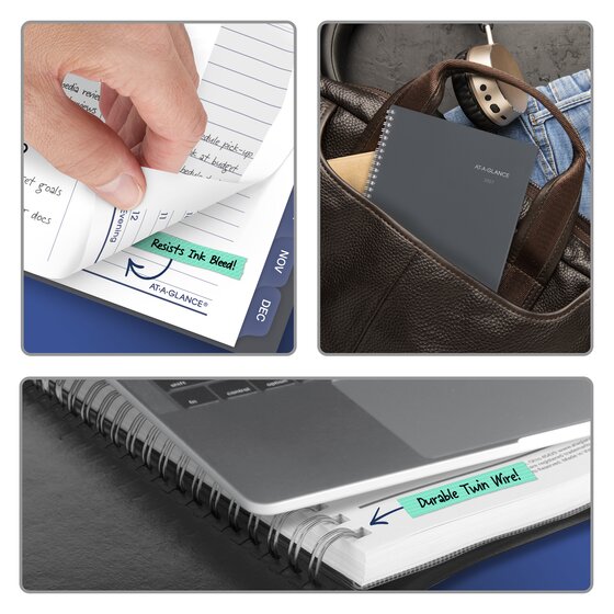 AT-A-GLANCE® DayMinder® 2027 Weekly Monthly Planner, Gray, Small, 5" x ...