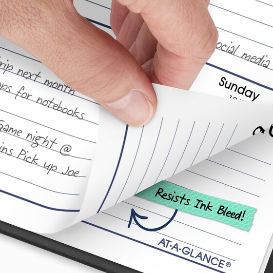 AT-A-GLANCE® DayMinder® 2027 Weekly Planner, Black, Pocket, 3 1/2" x 6 ...