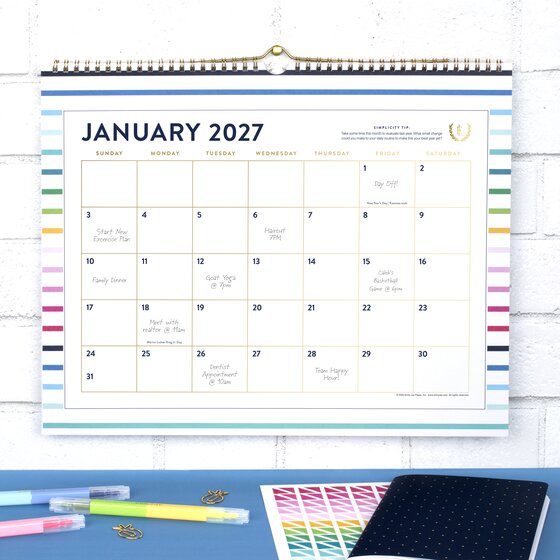 Simplified by Emily Ley for AT-A-GLANCE® 2027 Monthly Wall Calendar ...